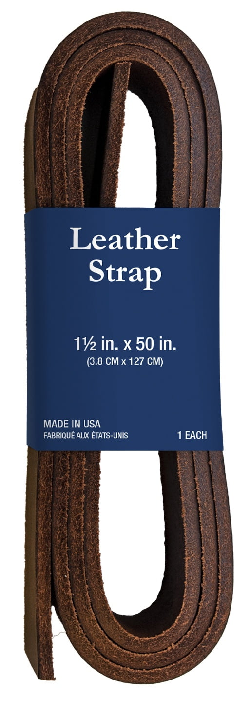 Realeather Leather Strap - Brown, 1-1/2" x 50" - Walmart.com