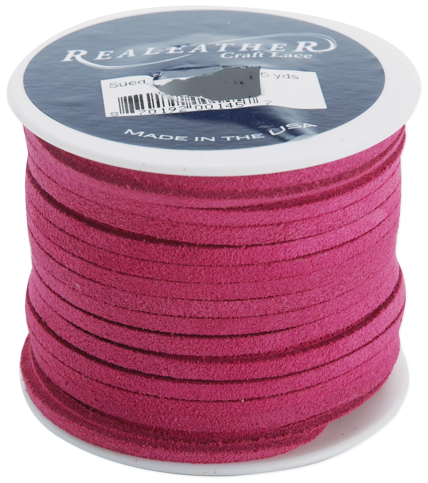 Realeather(R) Crafts Suede Lace 1/8"X25yd-Pink - Walmart.com
