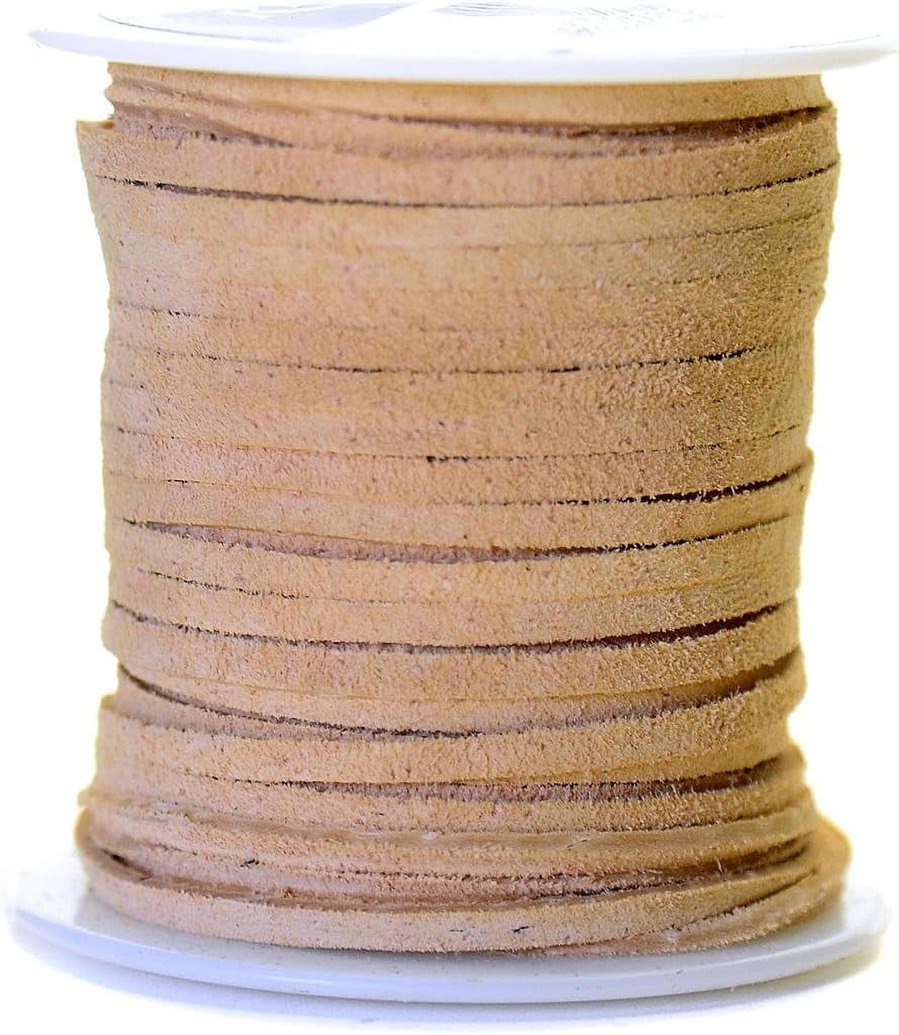Realeather Sof Suede Lace spool 3/32 in x 50 ft sandy beach [PACK OF 3 ...