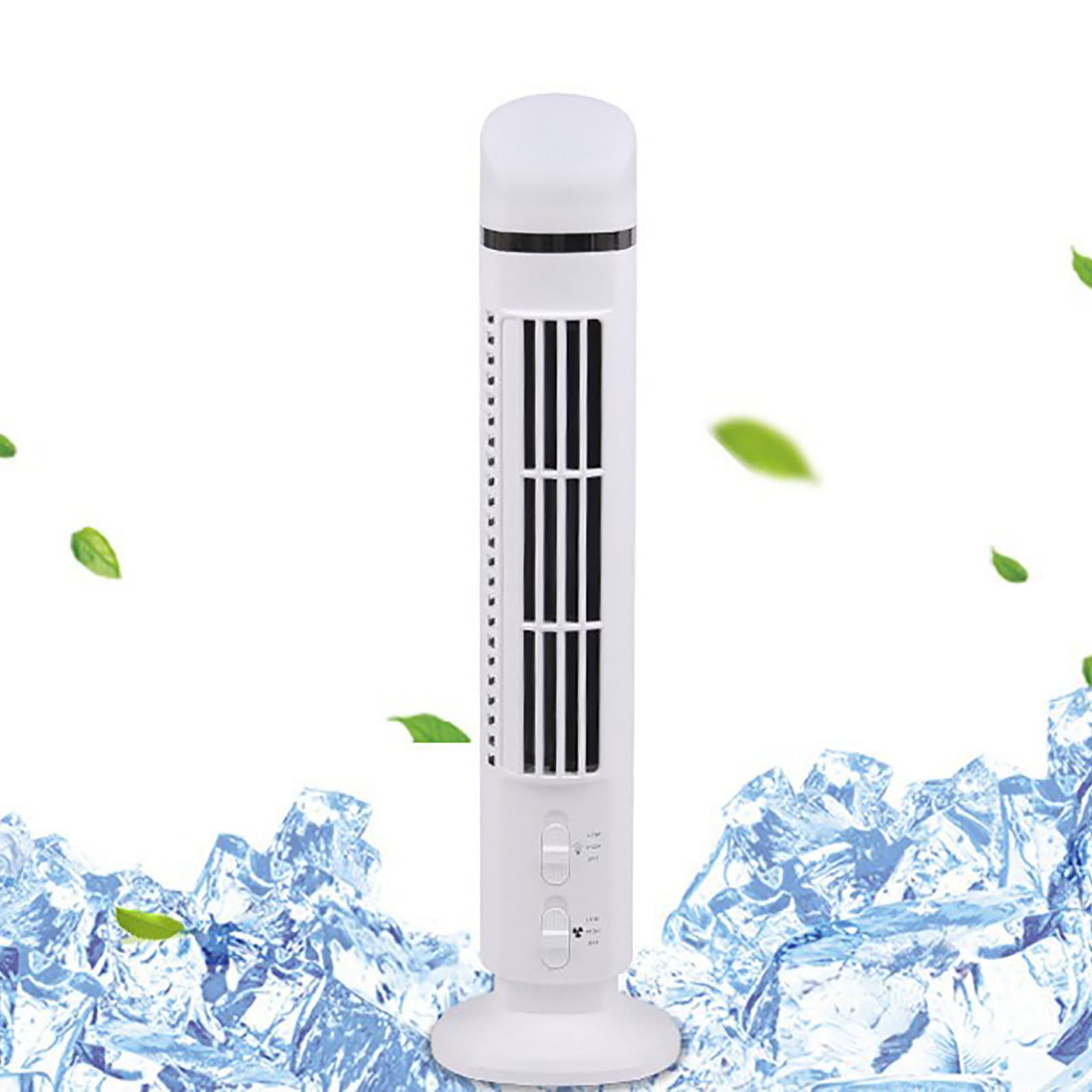 Realhomelove 15 in 2-Speed USB Mini Night Light Portable Tower Fan ...