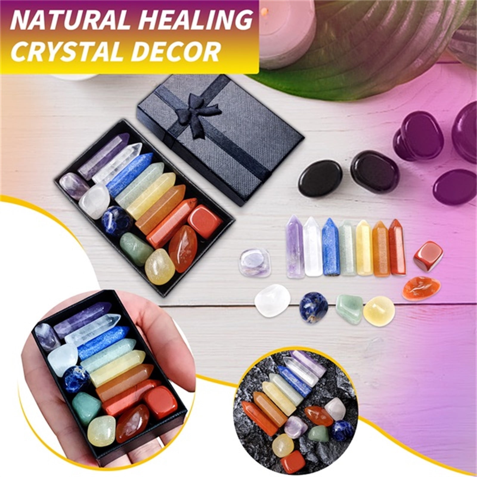 Realhomelove Energy Infused Natural Raw Healing Crystals and Tumbled ...