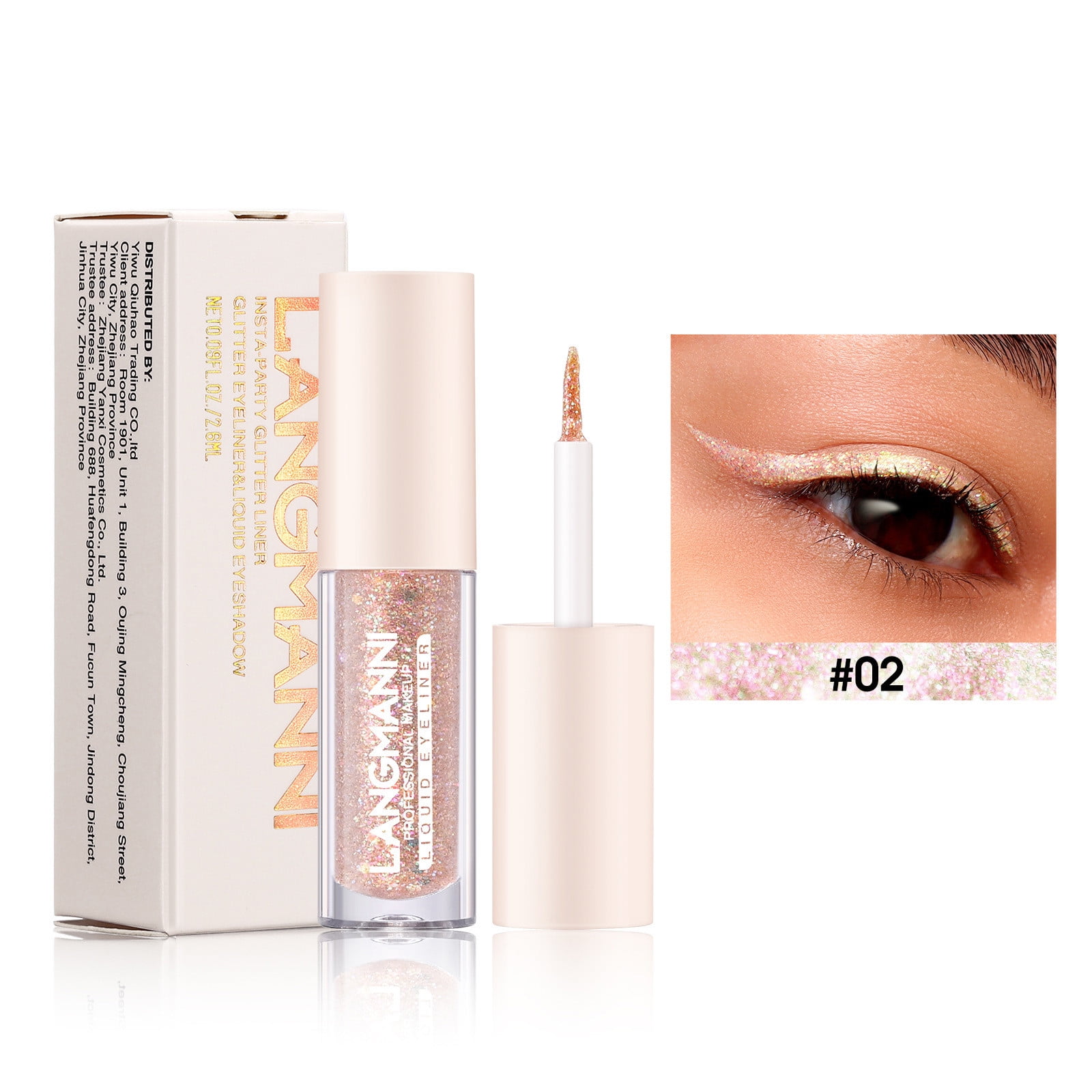 Realhomelove Liquid Glitter Eyeshadow Liquid Glitter Eyeliner Metallic