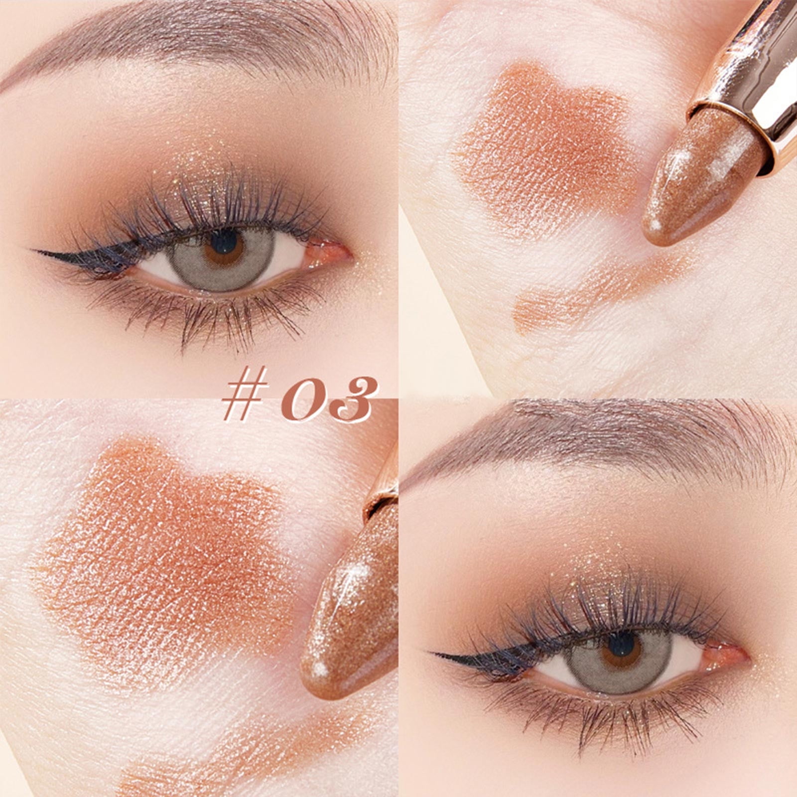 Realhomelove No Crease Eyeshadow Stick, Creamy Eye Shadow Stick, Matte ...