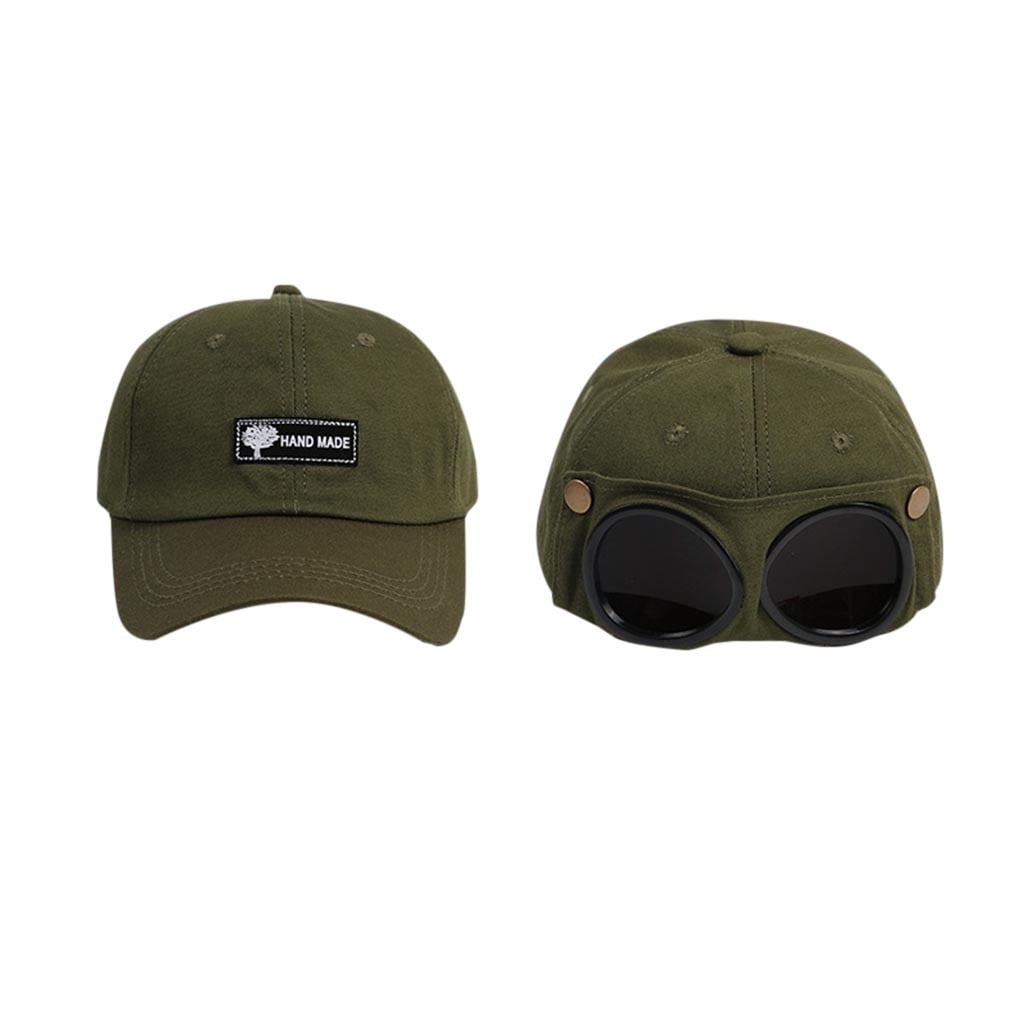 Realhomelove Retro Aviator hat Glasses Peaked Cap Sunglasses Baseball ...