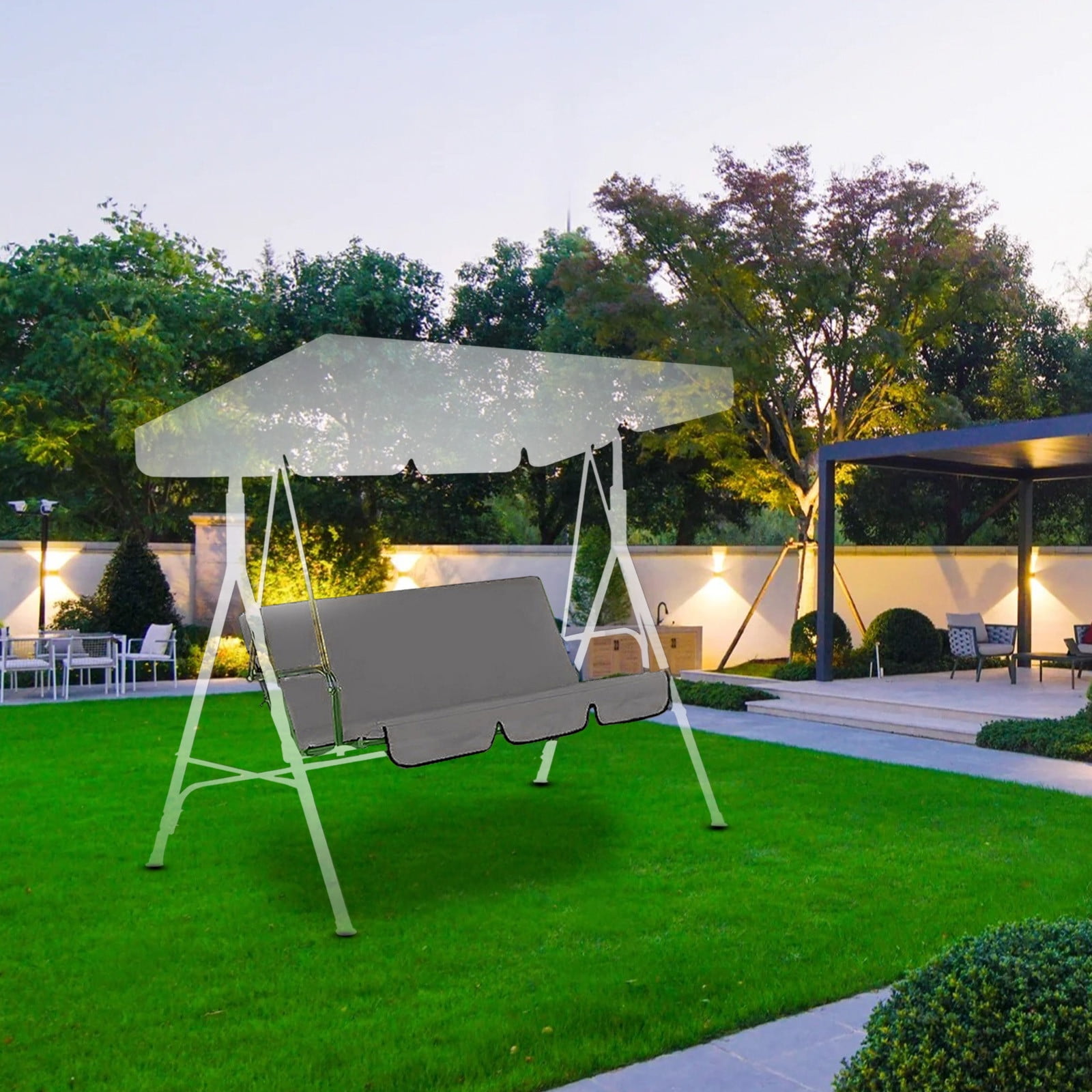 Realhomelove Swing Cover Chair Bench Replacement Cover, 3 Seat ...