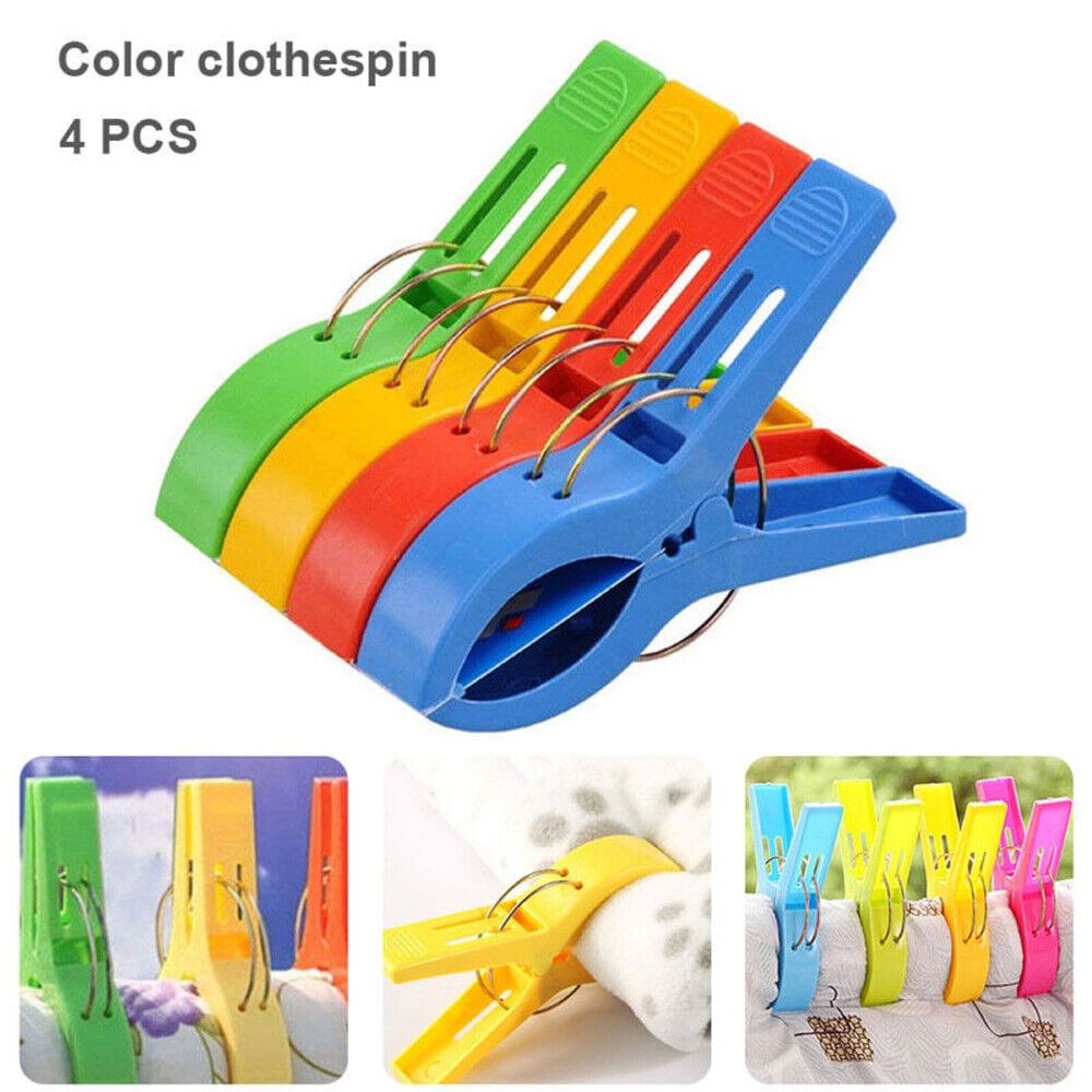 Reali 4x Jumbo Pegs Big Clothes Pins Large Heavy Duty/Clips Plastic ...