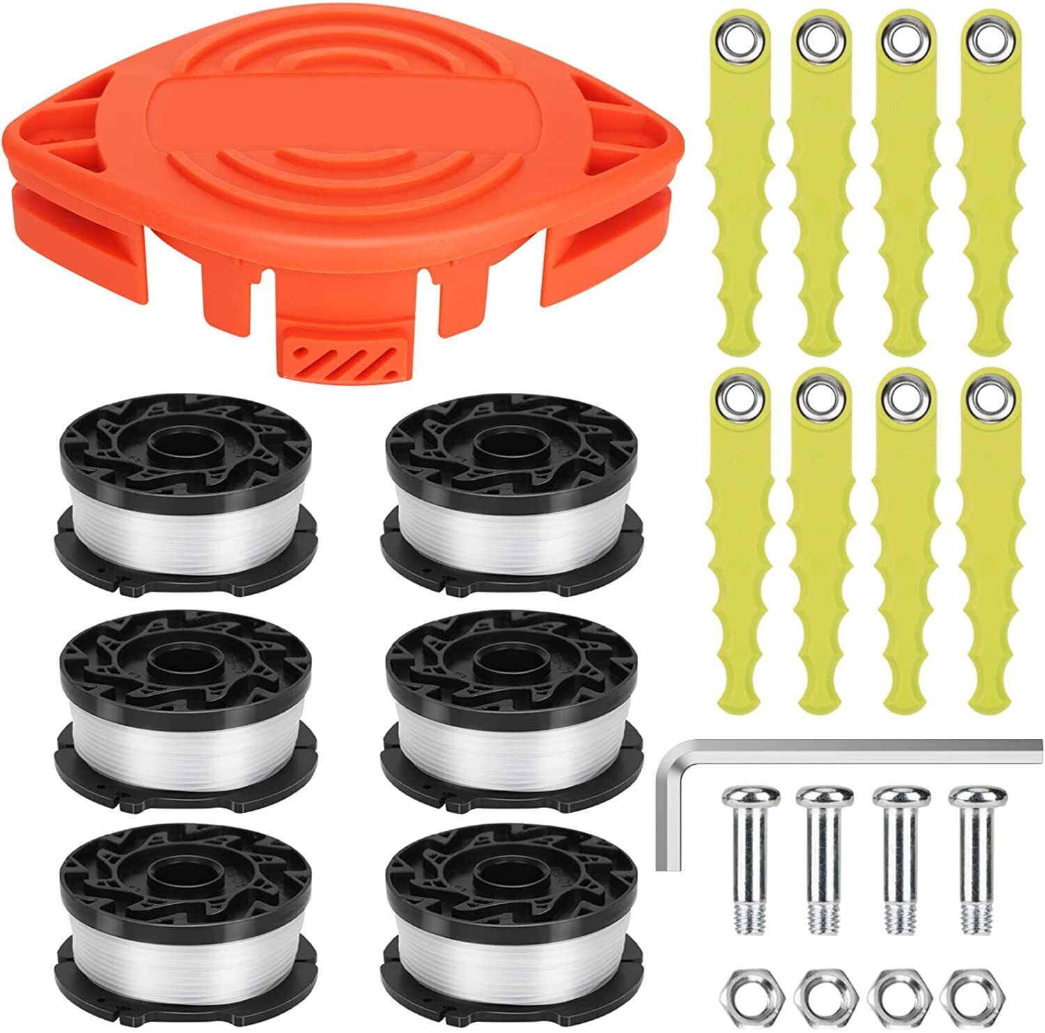 Reali AF-100 Replacement Trimmer Spool and Head Blades for Black Decker ...