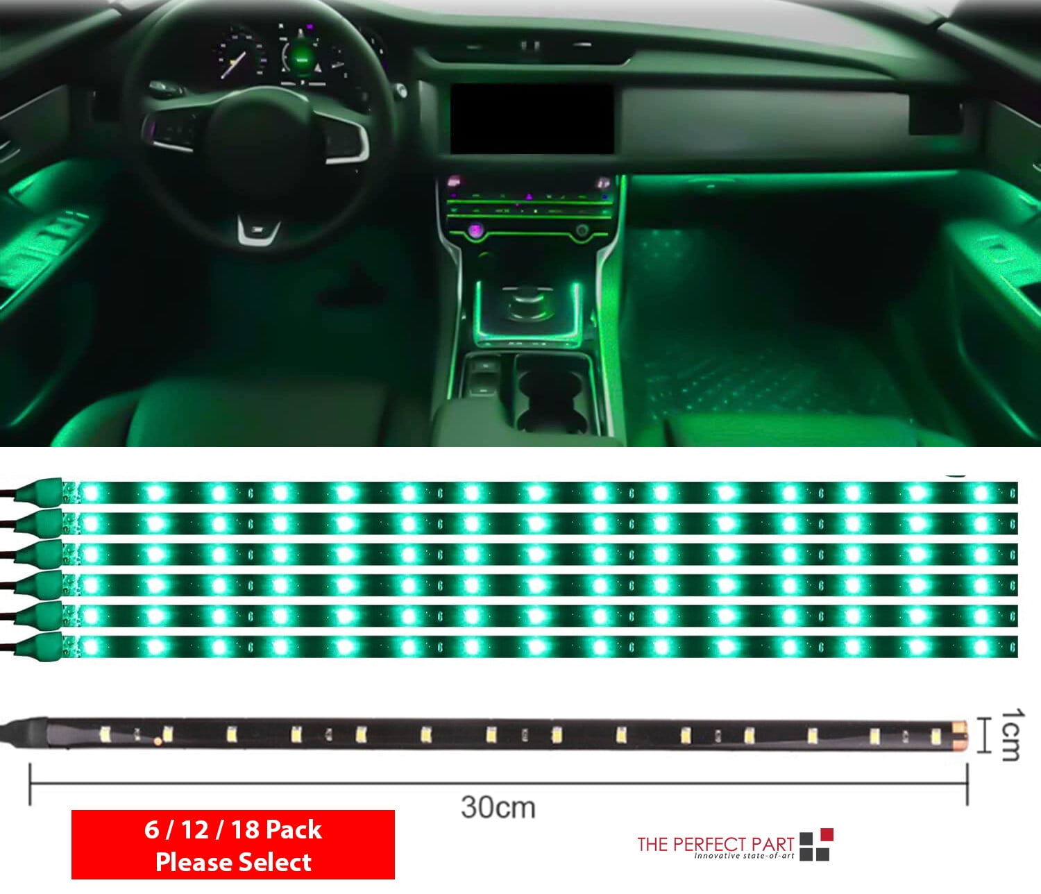 Reali Lot Waterproof 12''/15 DC 12V Motor LED Strip Underbody Light For ...