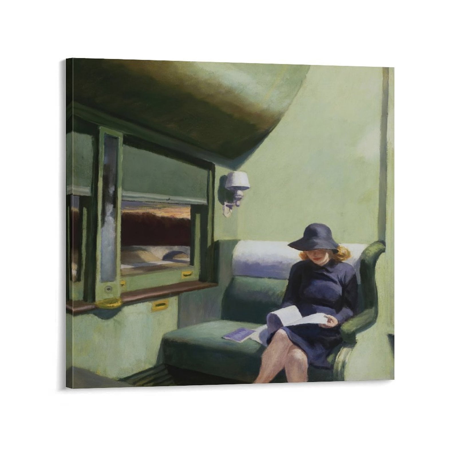 Realist Painter Edward Hopper Compartment C Art Poster Gifts Canvas ...
