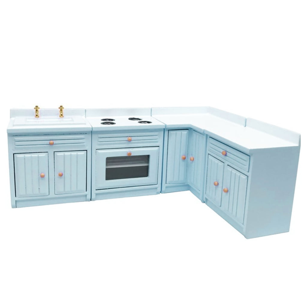 Realistic 1/12 Scale Miniature Kitchen Cabinet for Dollhouses with ...