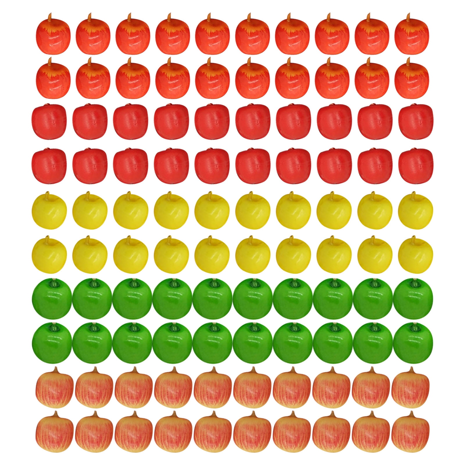 Realistic 2cm Foam Artificial Fruits 100 Piece Set In Multicolored ...
