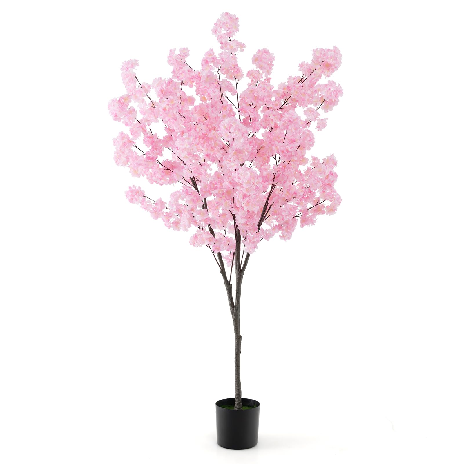 Realistic 6.5FT Artificial Cherry Blossom Tree, 900 Pink Polyester ...