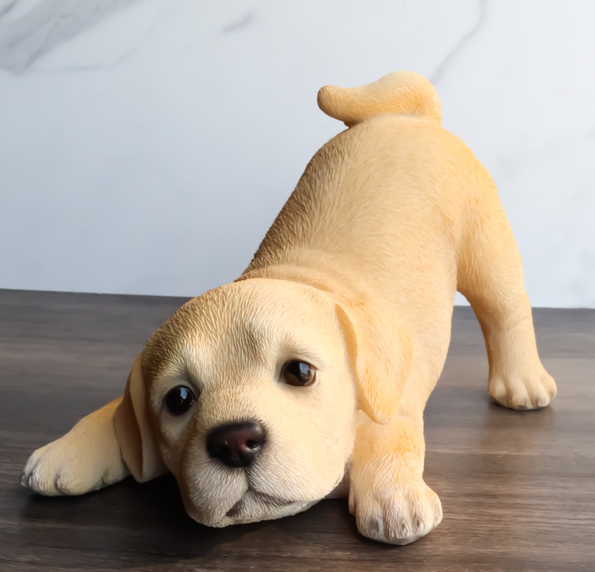 Realistic Adorable Crouching Fawn Golden Retriever Puppy Pet Dog ...