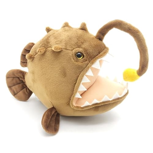 Realistic Angler Fish Stuffed Animal Doll, Simulation Anglerfish Plush ...