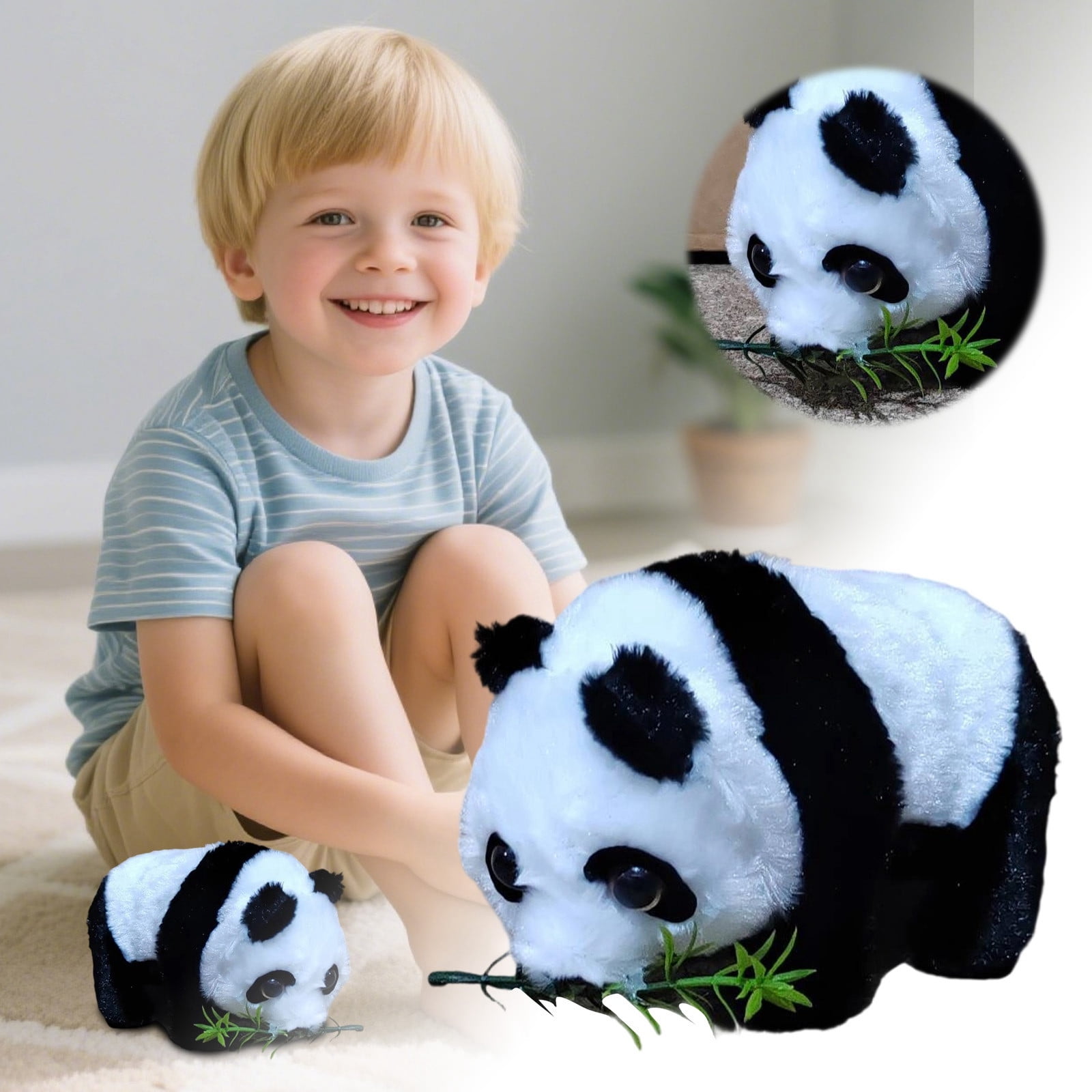 Realistic Animated Walking Panda Toy Automatic Moving Stuffed Animal ...