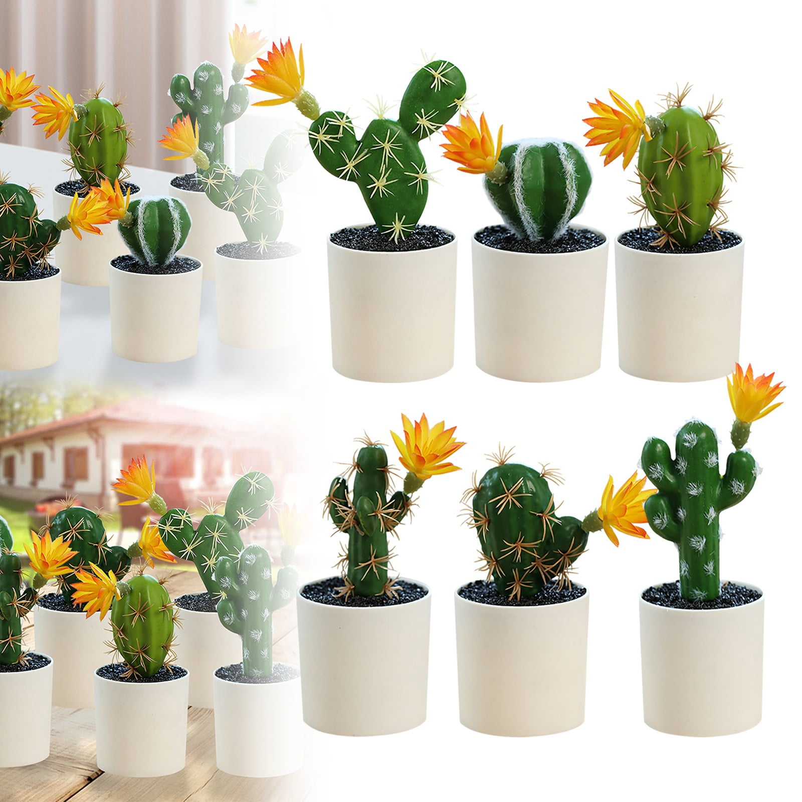 Realistic Artificial Cactus Decor - Lifelike Simulation Potted Cactus ...