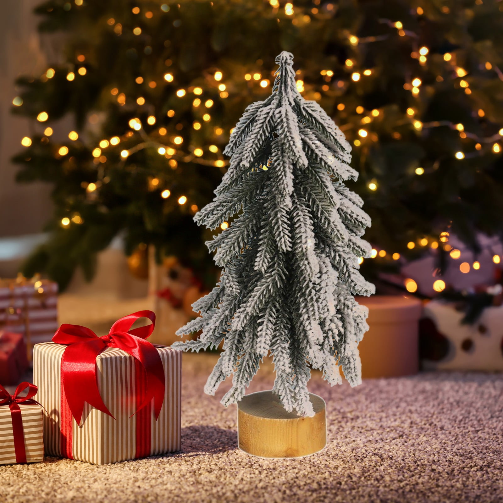 Realistic Artificial Christmas Trees, White Mini Snowflake Christmas ...
