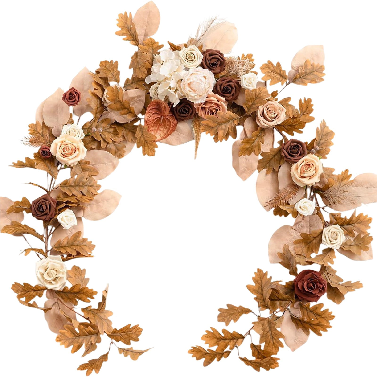 Realistic Artificial Eucalyptus & Rose Greenery Garland for Wedding ...
