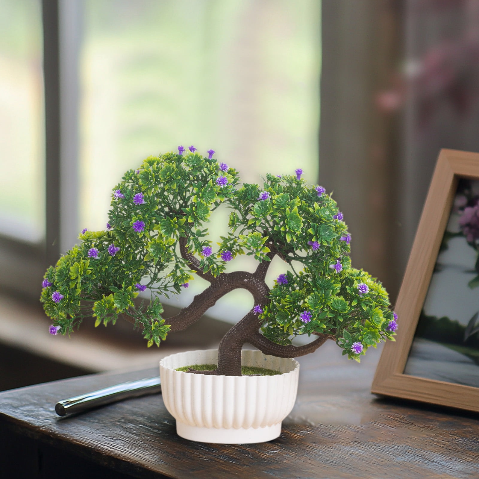 "Realistic Artificial Flower Bouquet in Vase - Low Maintenance Plastic ...