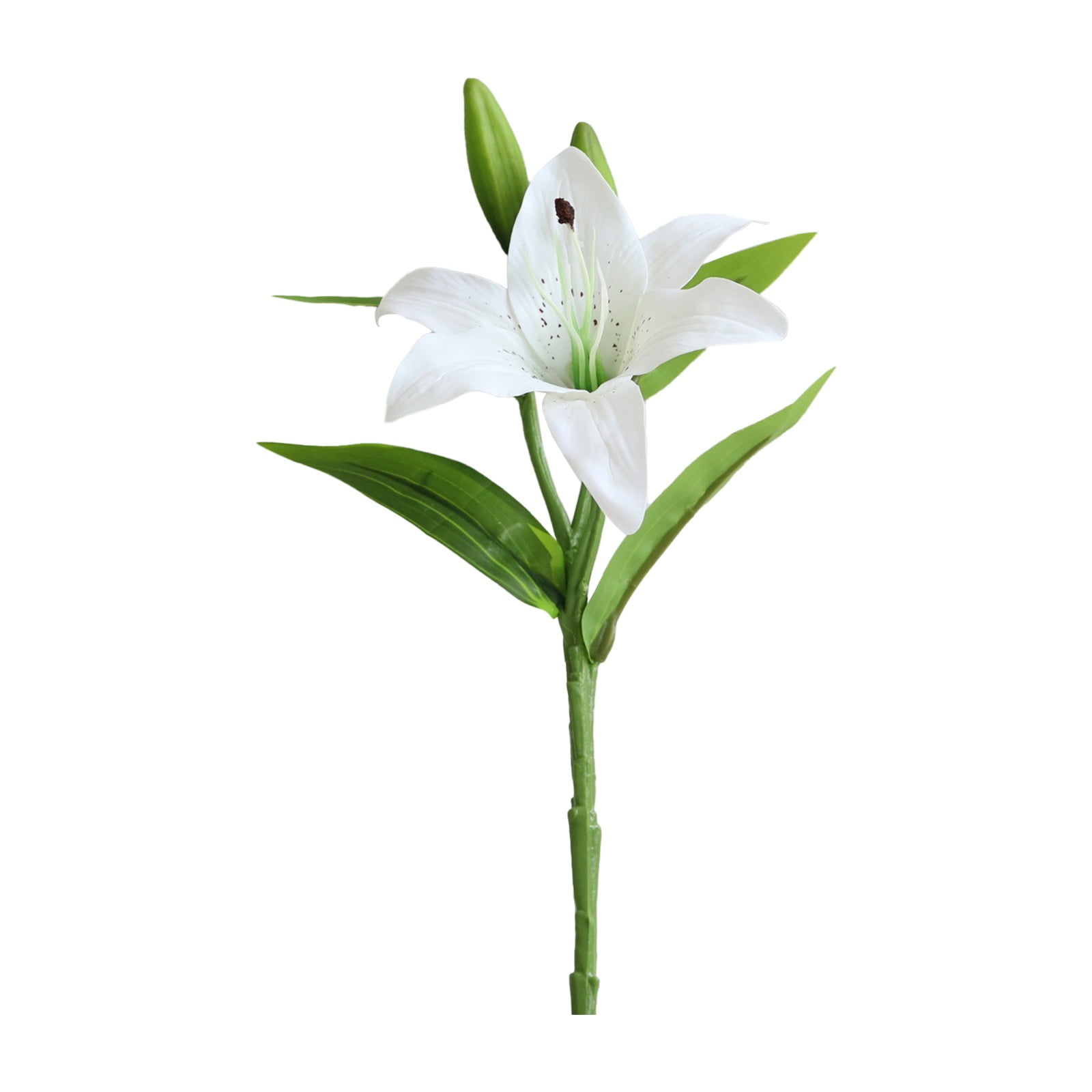 Realistic Artificial Silk Lily Flowers Bouquet with 3 Stems for Home ...