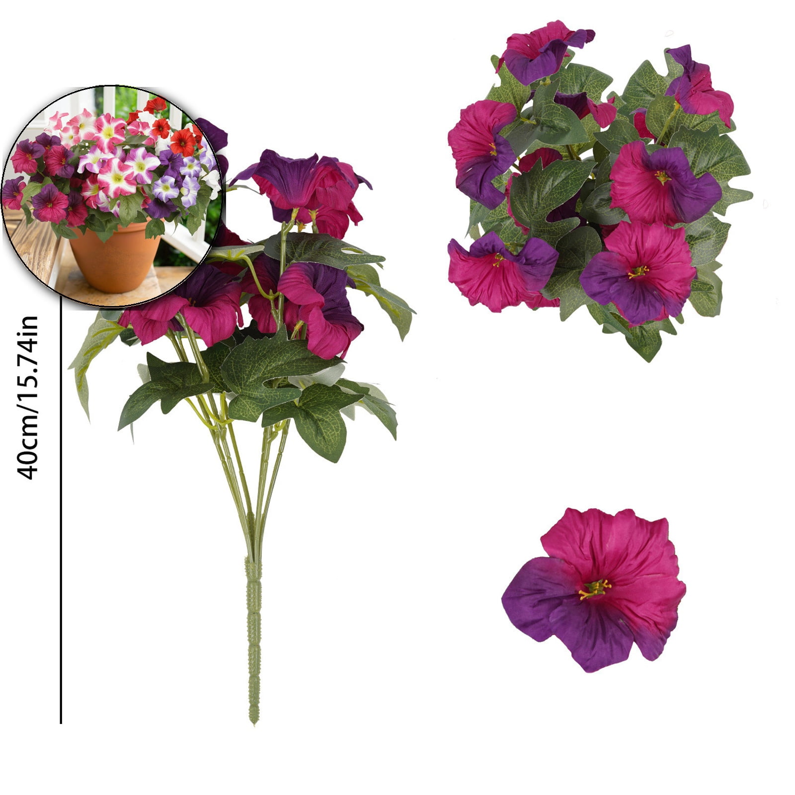 Realistic Artificial Silk Morning Glory Flowers – Lifelike Fake Vine ...