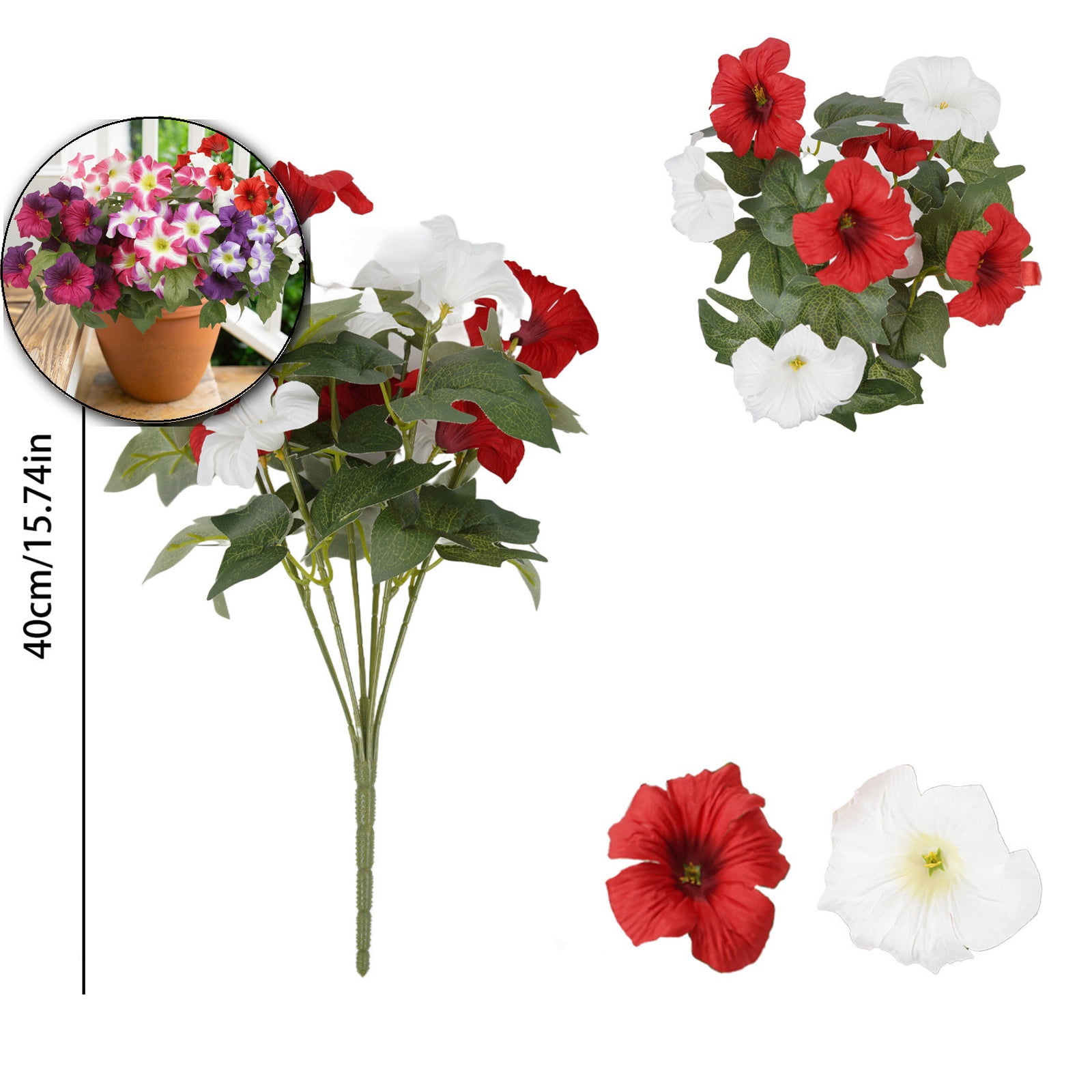 Realistic Artificial Silk Morning Glory Flowers – Lifelike Fake Vine ...