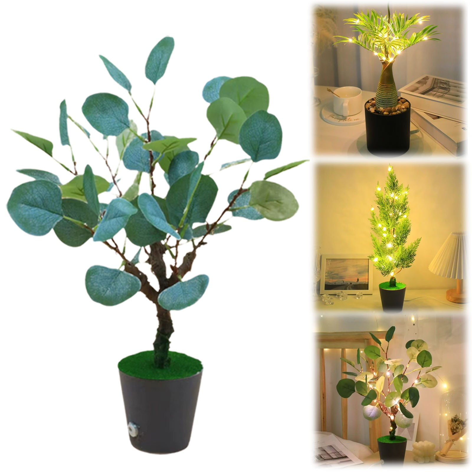 Realistic Artificial Twinkling Tree Lamp Usb Powered Twinkling Decor ...