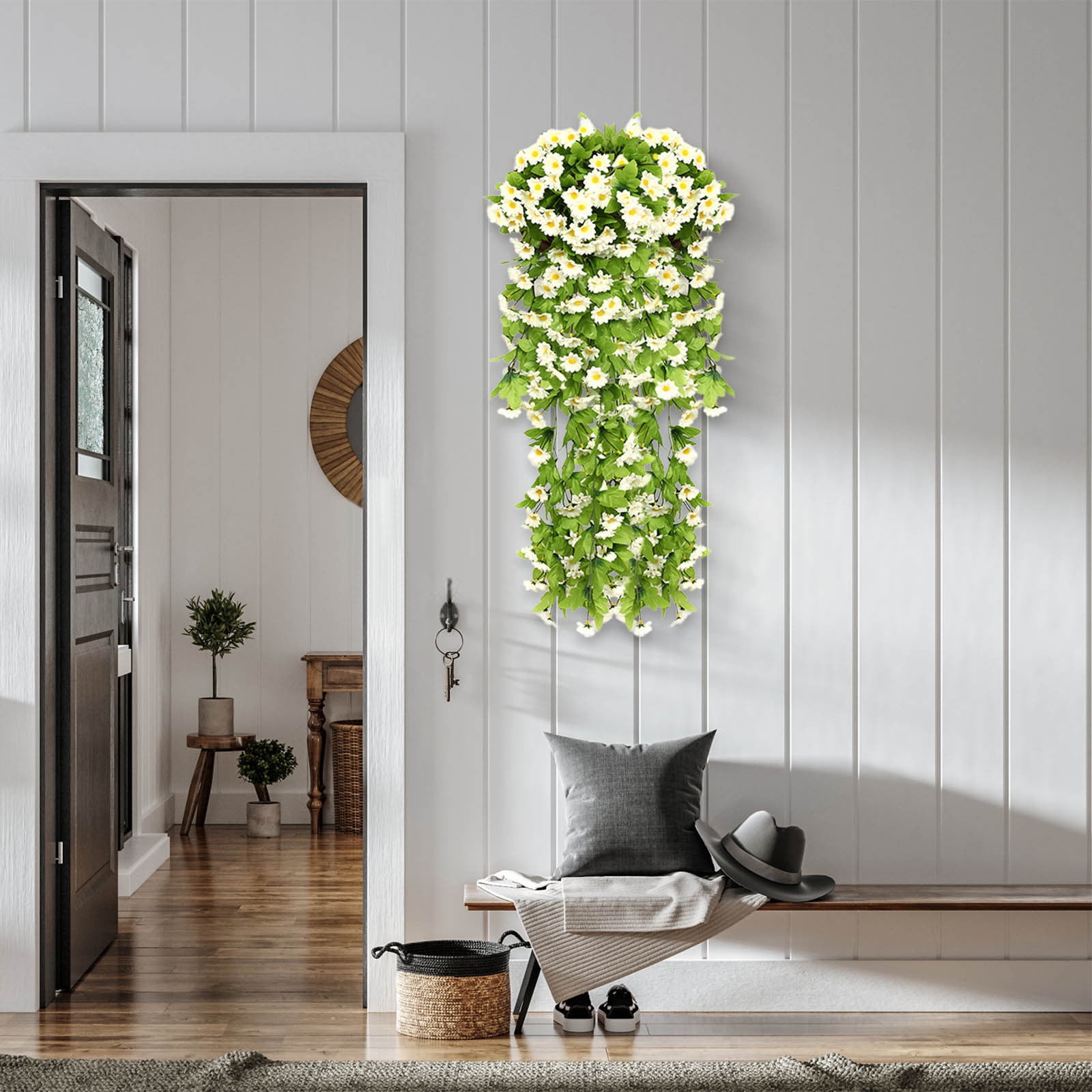 Realistic Artificial Violet Flowers with Moss Base, Fade-Resistant ...