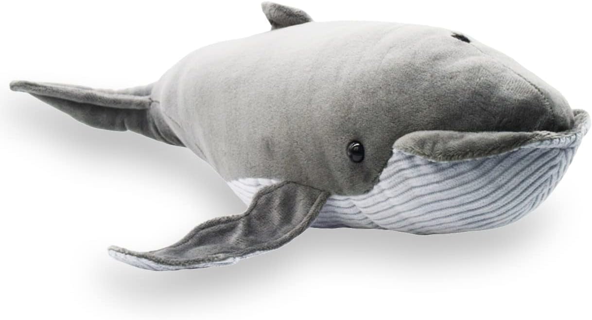 Realistic Baleen Whale Stuffed Animal Plush Toy, Lifelike Ocean Animal ...