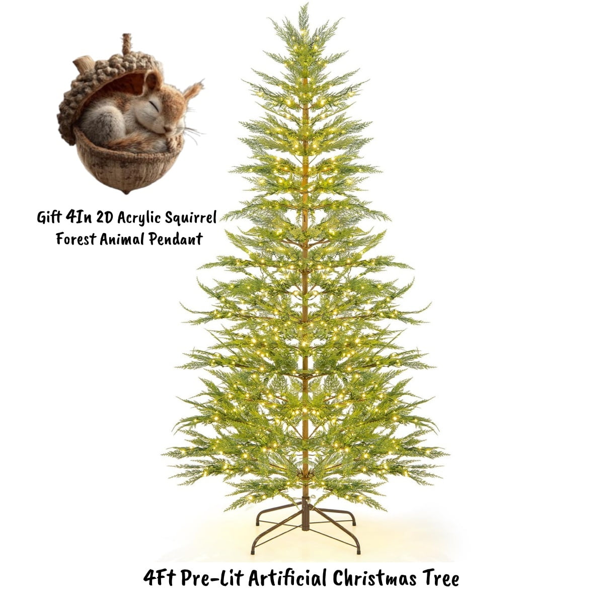 Realistic Balsam Christmas Trees Artificial Green Holiday Decor, Charm ...