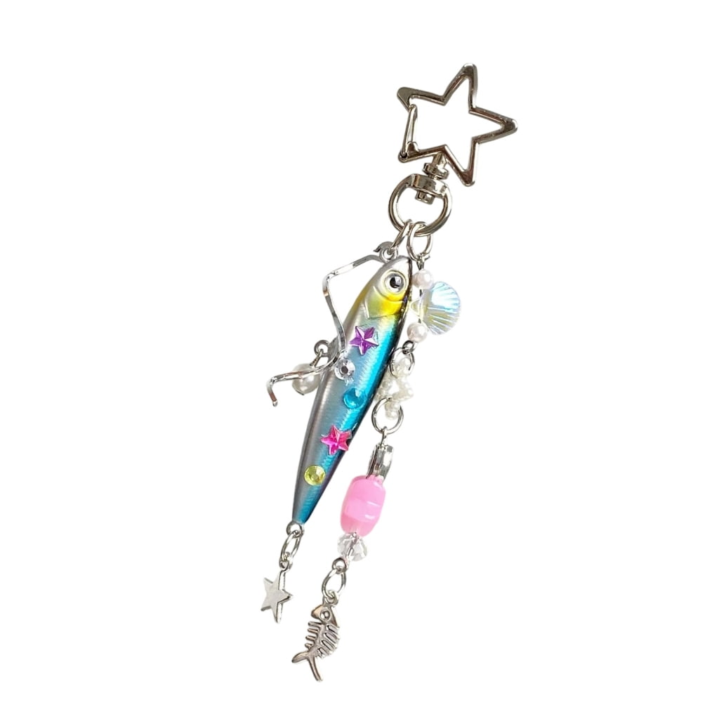 Realistic Bionic Fish Keychain Flexible Joints Design Phone Lanyard ...