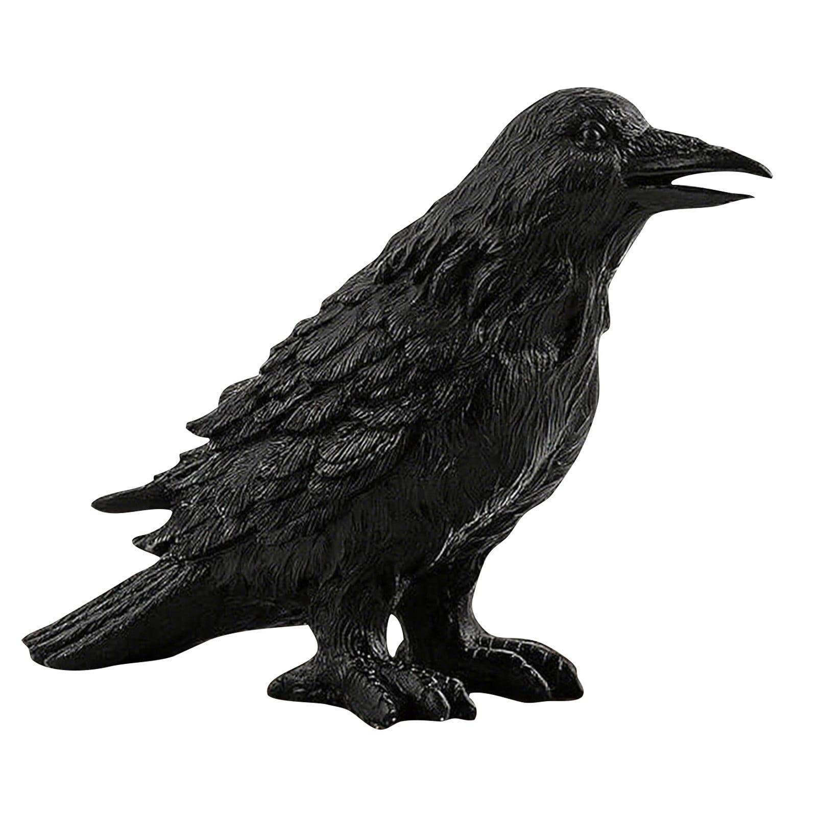 Realistic Black Crow Decor, Lifelike Raven Sculpture, Halloween Prop ...