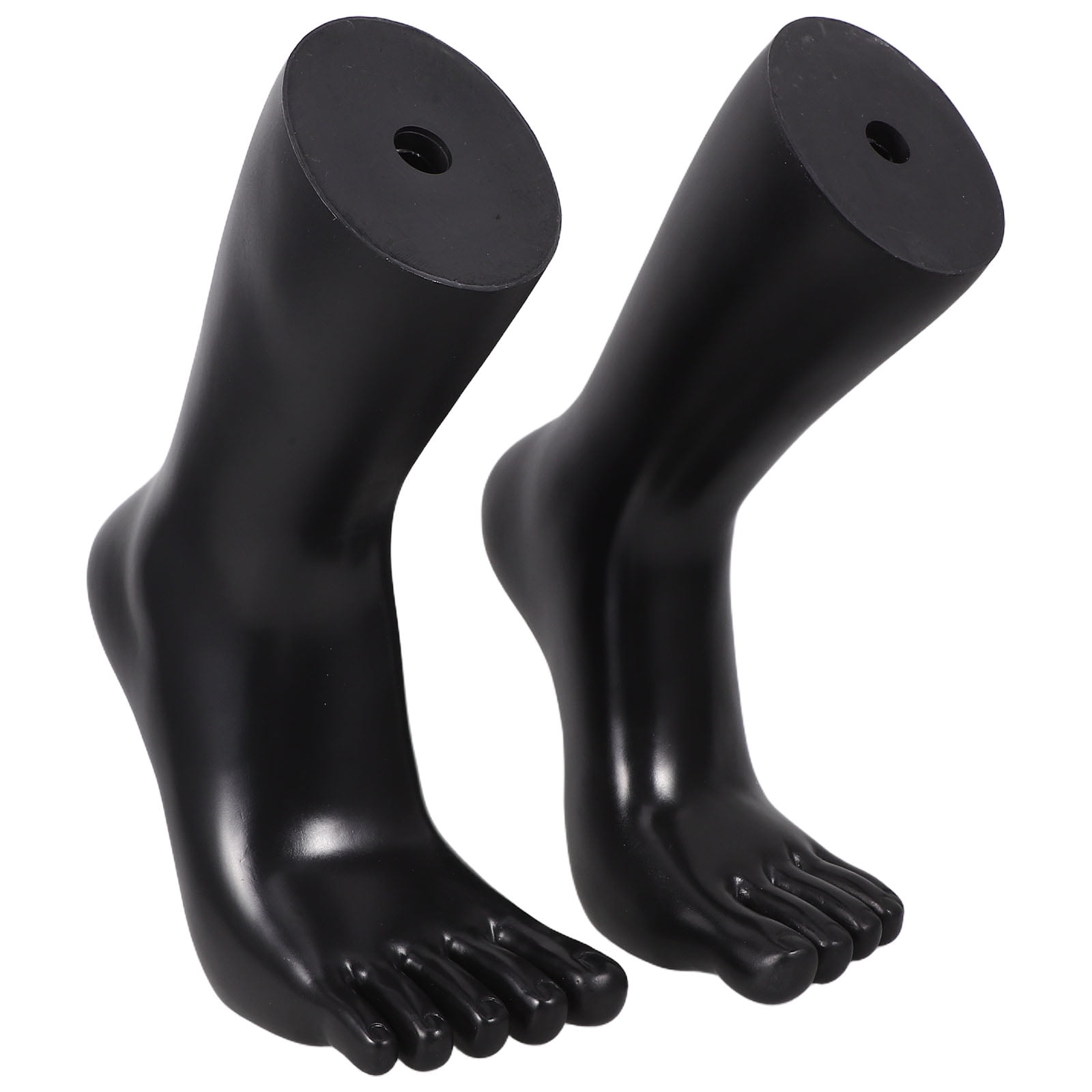 Realistic Black Plastic Foot Mannequin Five-Toe Design For Retail ...