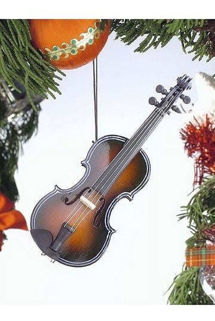 Realistic Brown FIDDLE Violin Musical Instrument Christmas Ornament, 5 ...