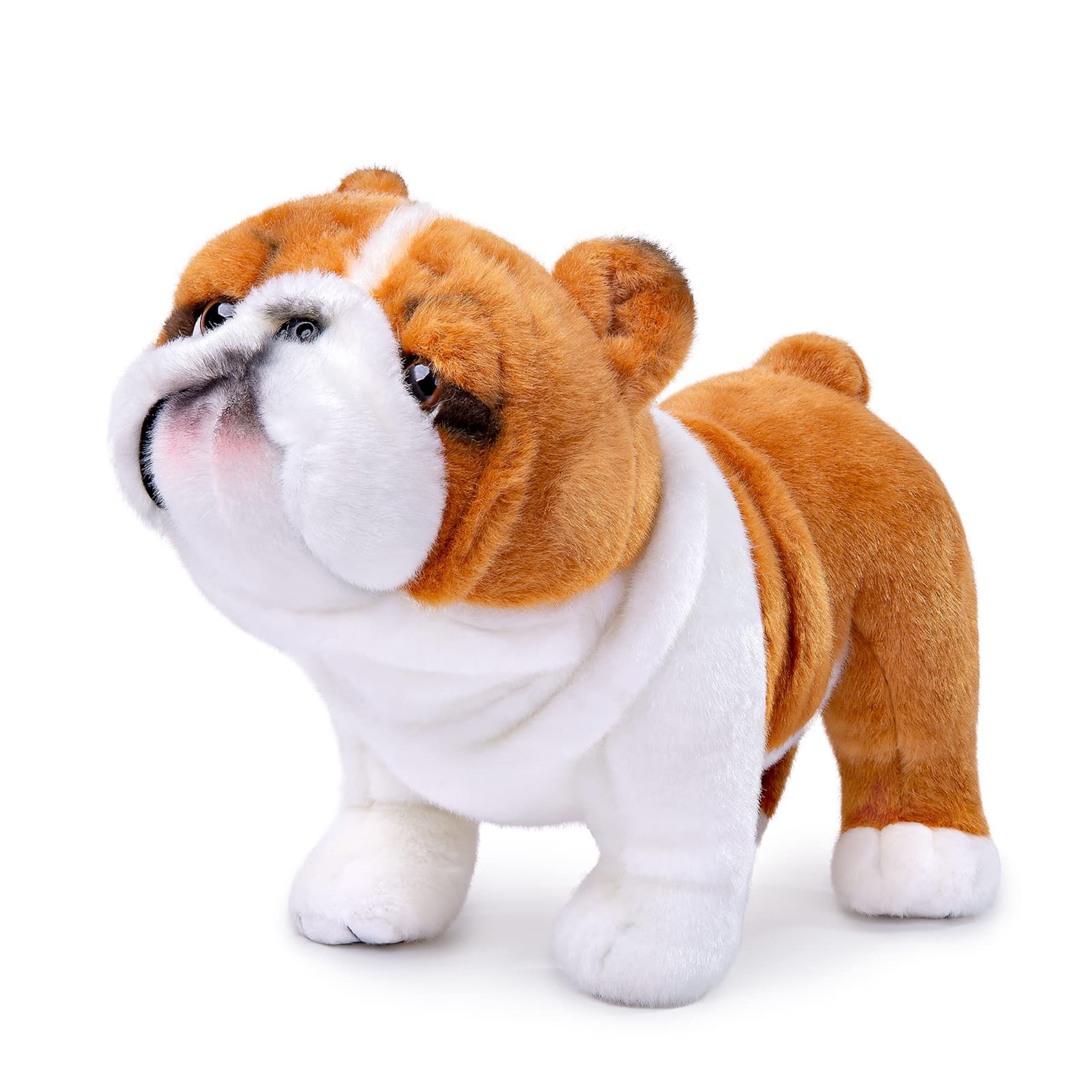 Realistic Bulldog Stuffed Animal,Soft Dog Plush Toy, Lifelike Animal ...