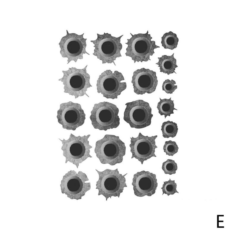 Realistic Bullet Hole 3D Stickers Vinyl Decals Large Caliber Rapid Fire ...