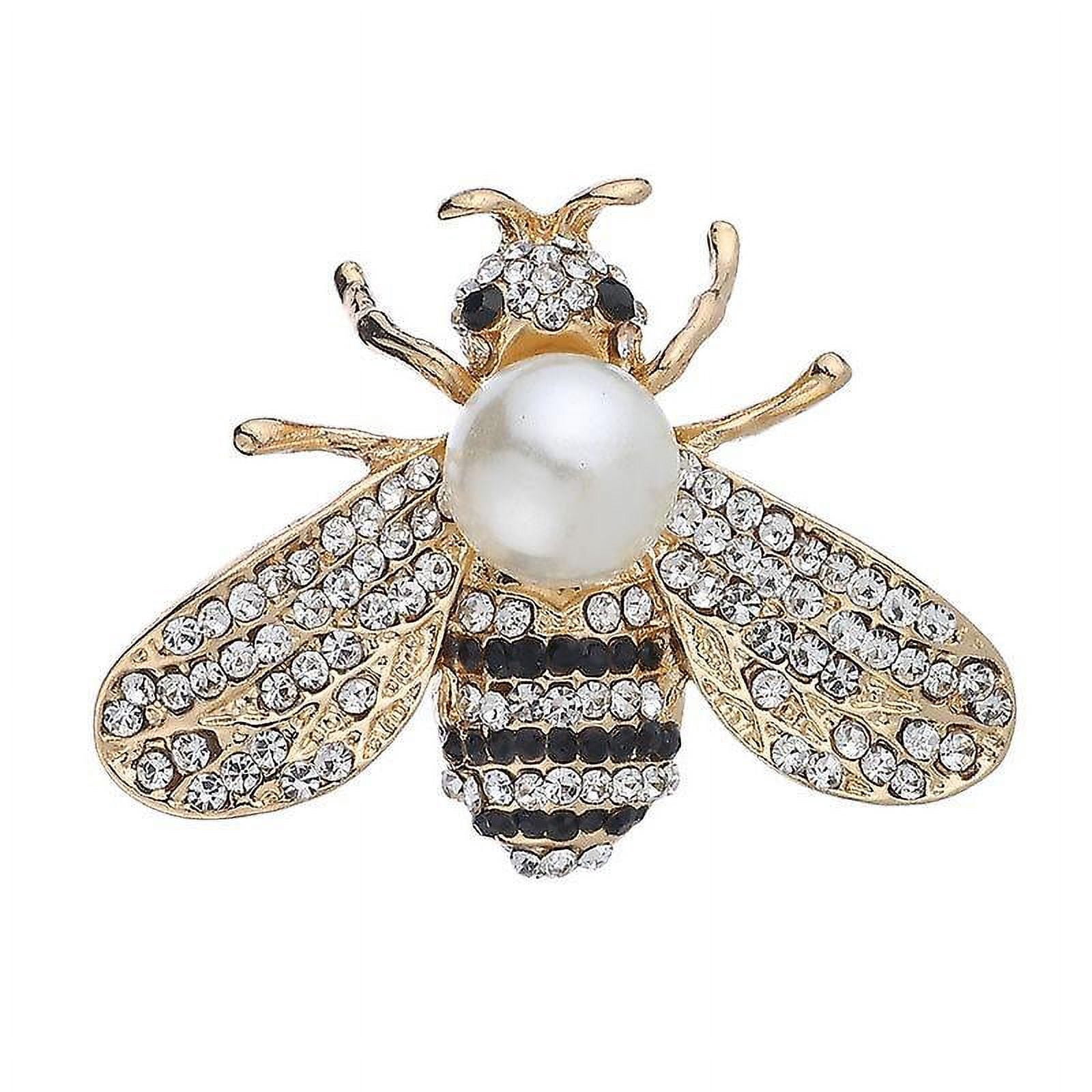 Realistic Bumble Bee Brooch -Black & Gold Insect Lapel Pin, Fashion ...