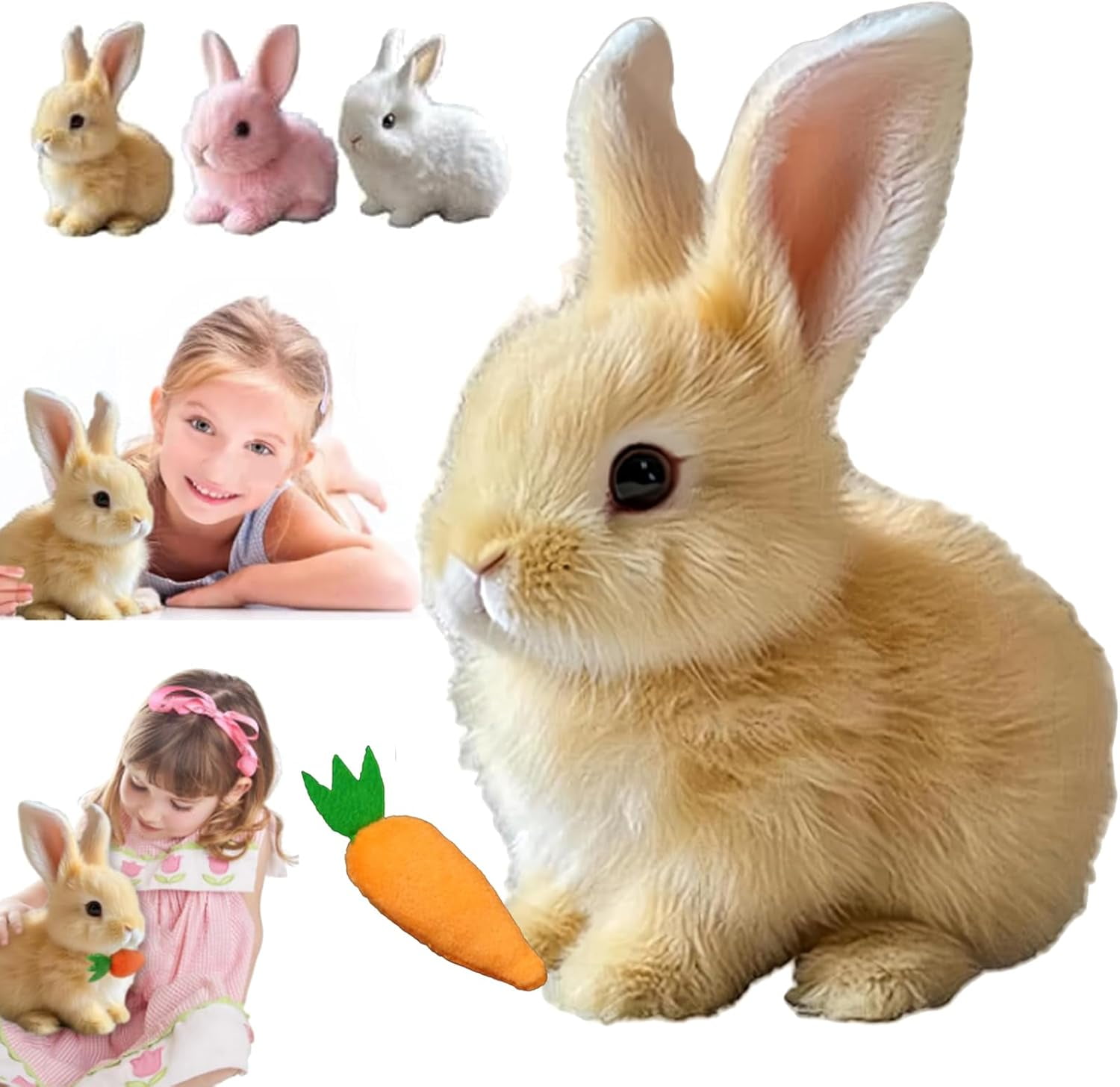 Realistic Bunny:Betterlife Bunny Realistic Bunny Toys,Bumpy Realistic ...