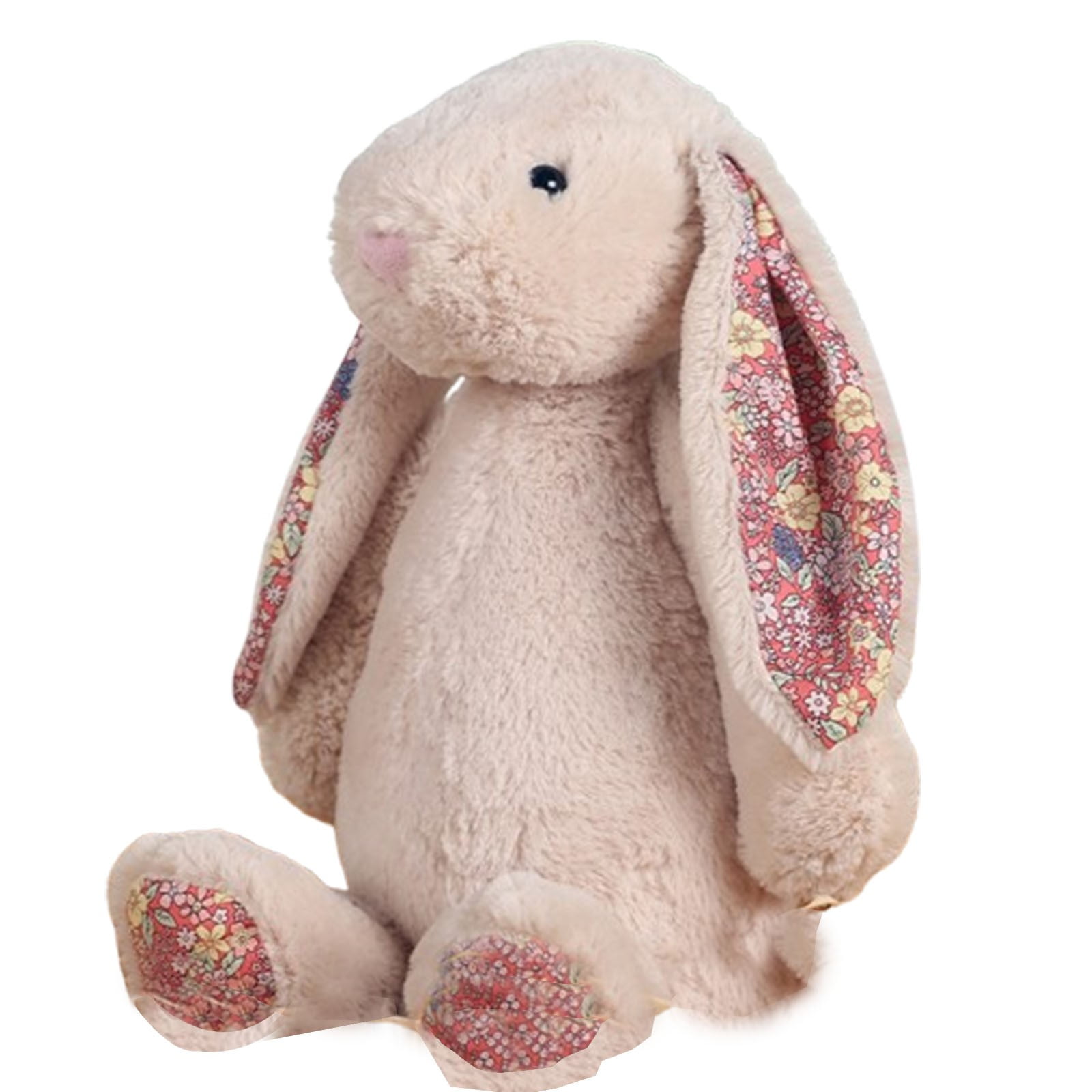 Realistic Bunny Cute Bunny Doll with Floral Floppy Ears for Easter ...