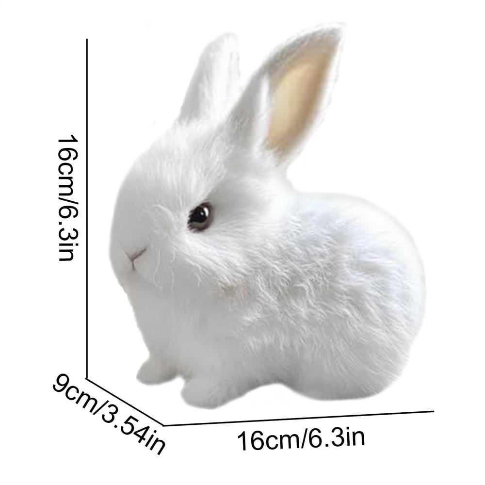 Realistic Bunny Interactive Plush Figure Toy Cute Stuffed Bunny ...