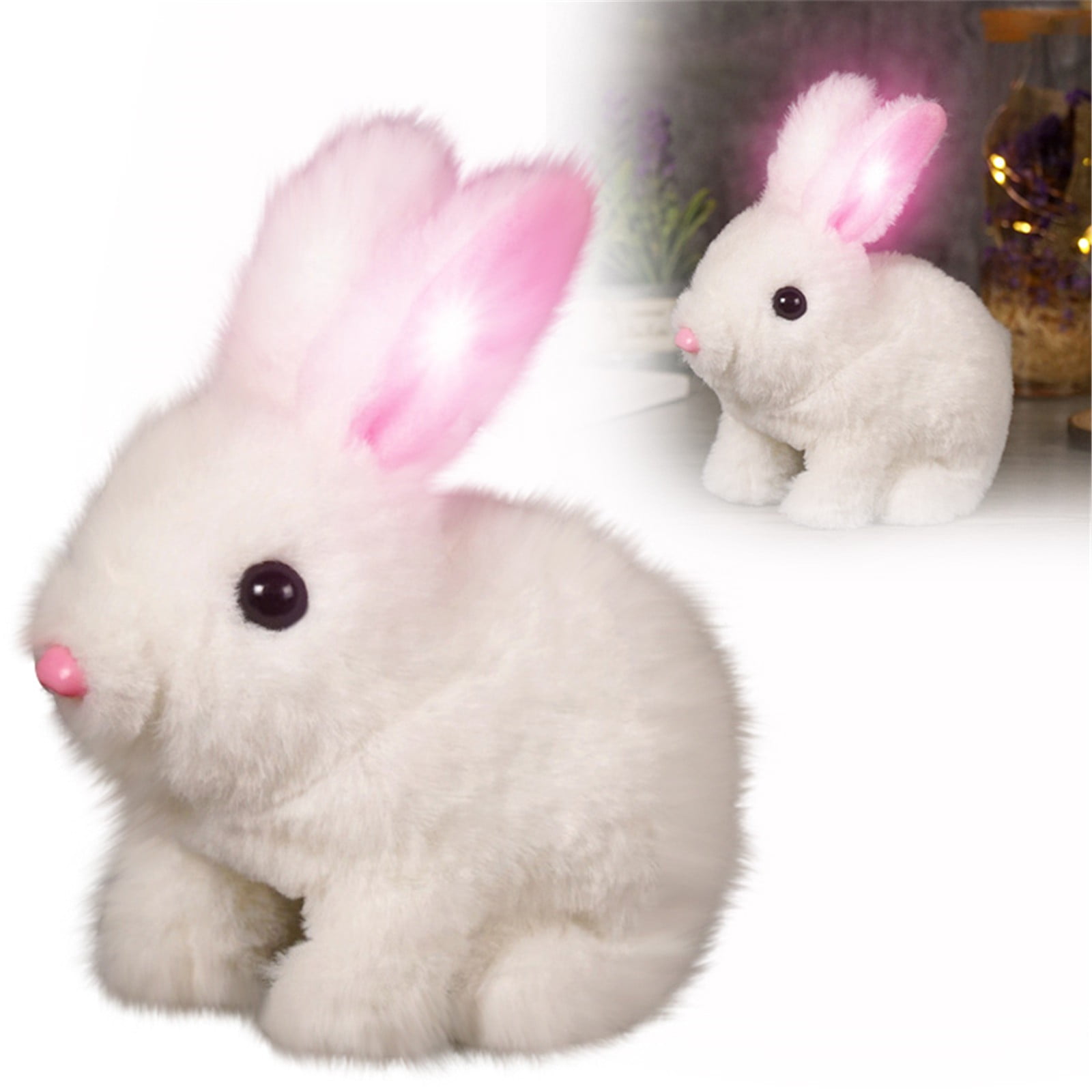 Realistic Bunny Lucky Moving Robot Bunny Battery Operated Soft Toy ...