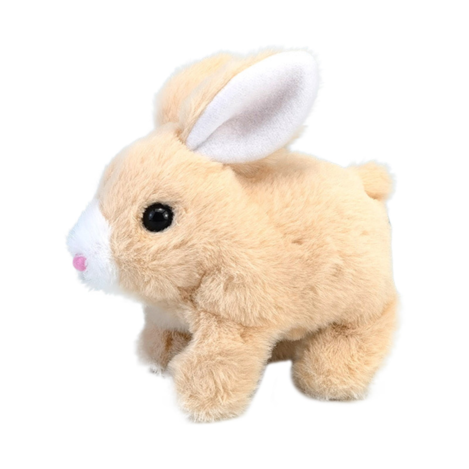 My Realistic Bunny Toy, Hopping Rabbit Interactive Electronic Pet Plush ...