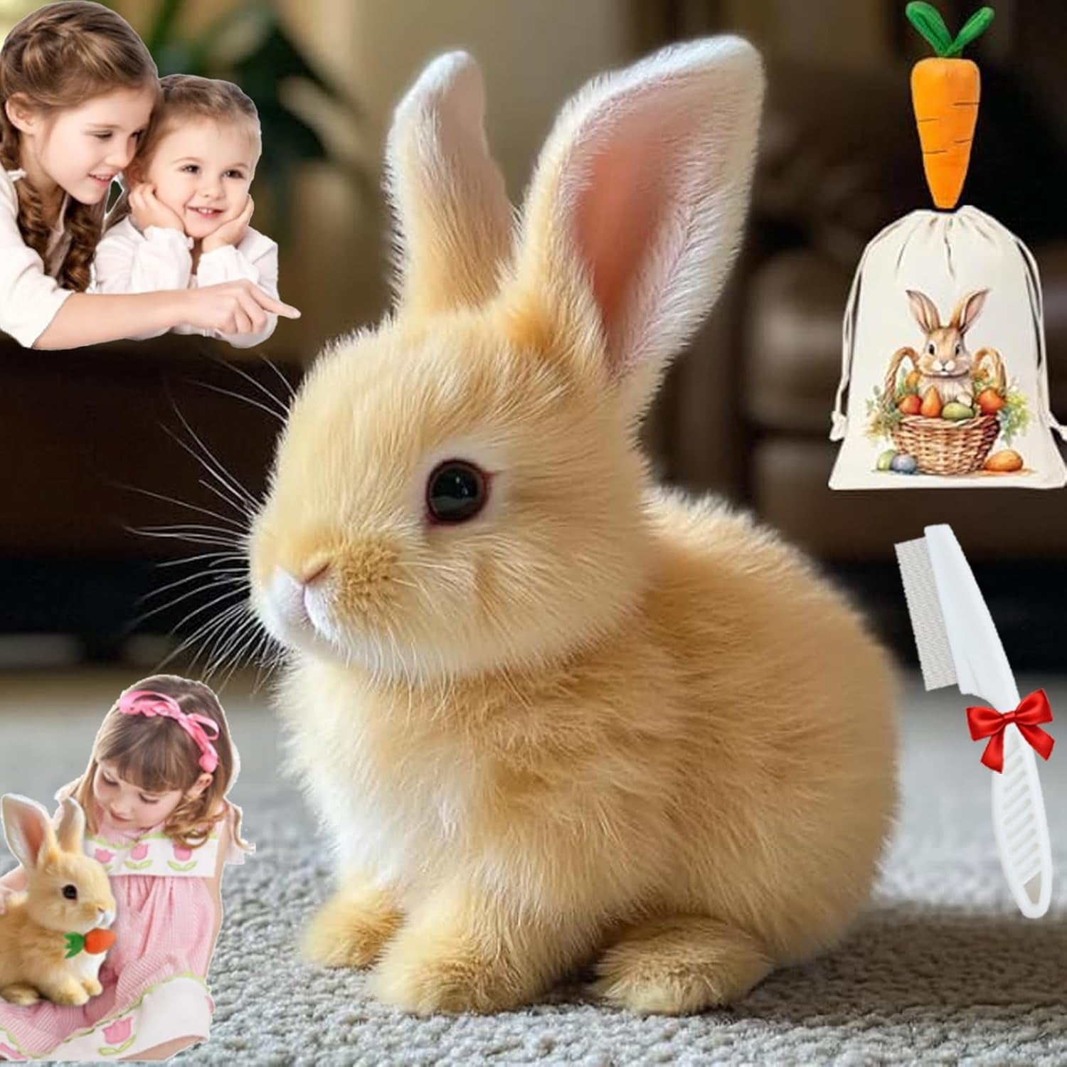 My Realistic Bunny Toy Plush Toys Fanyil Bunny Pal, Family Bunny ...