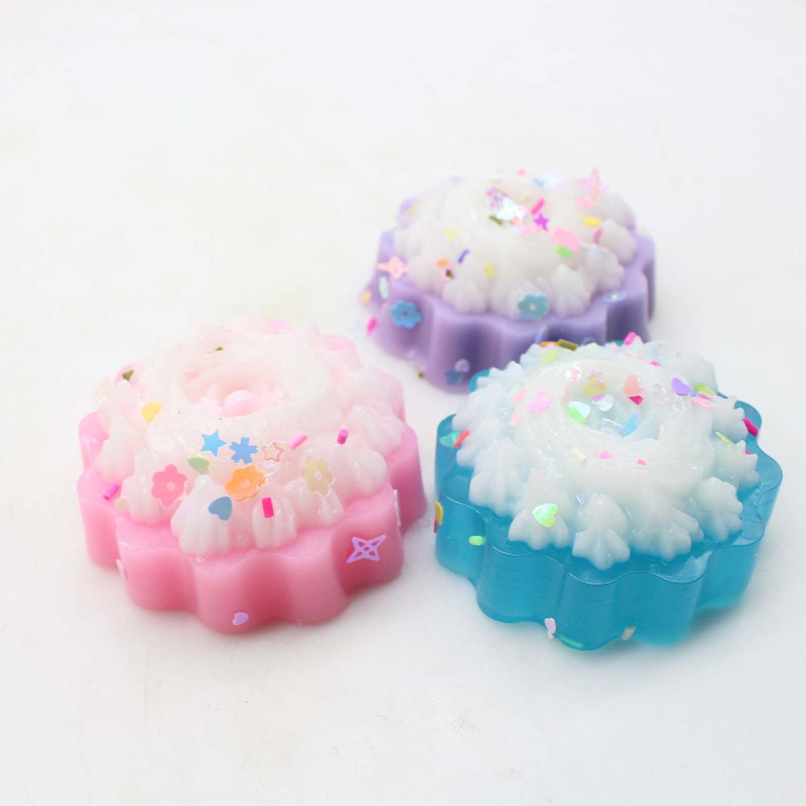 Realistic Cake Squeeze Toy Stress Relief TPR Soft Squishy Dessert ...