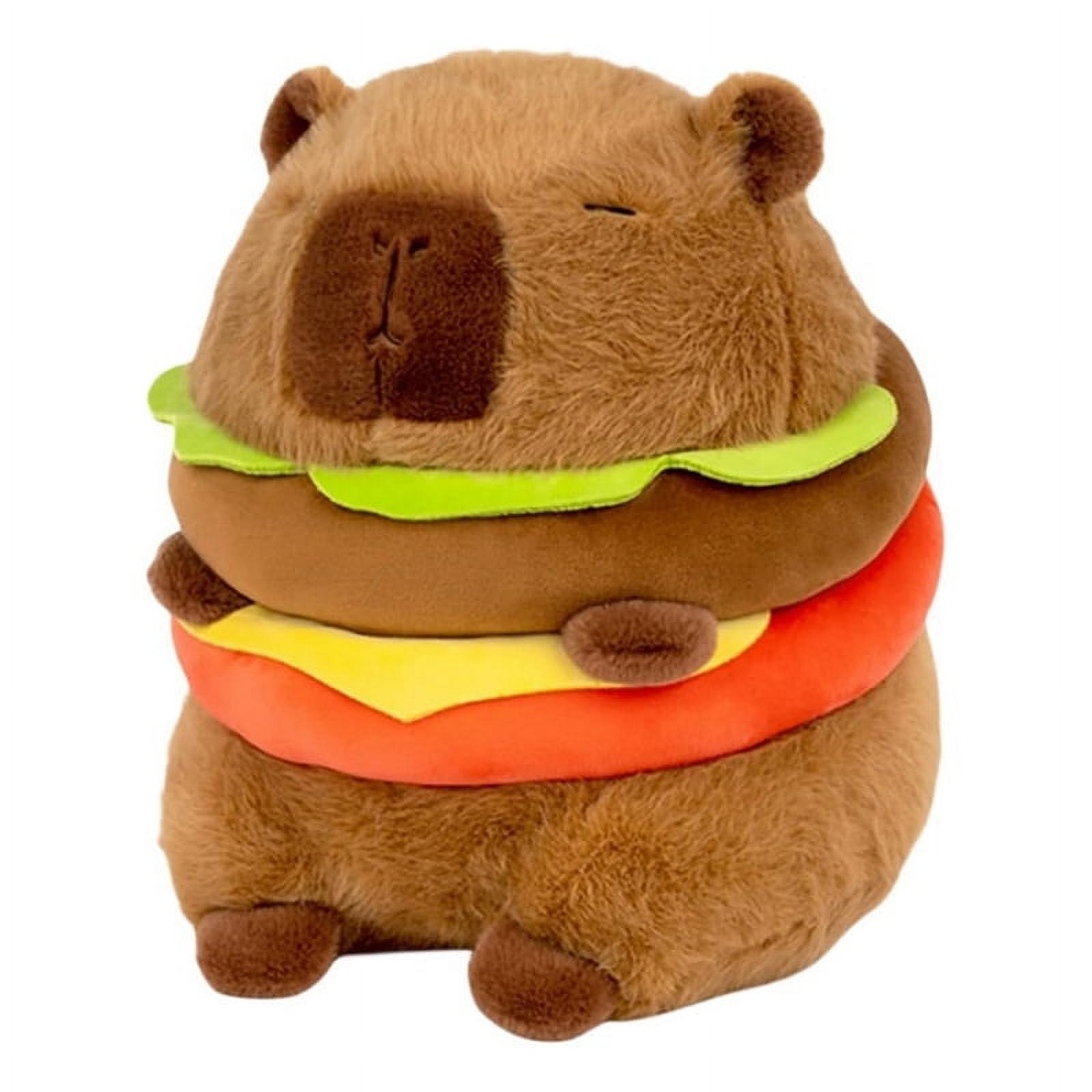 Realistic Capybara Burger Plush, Cute Capybara Stuffed Animal Pillow ...
