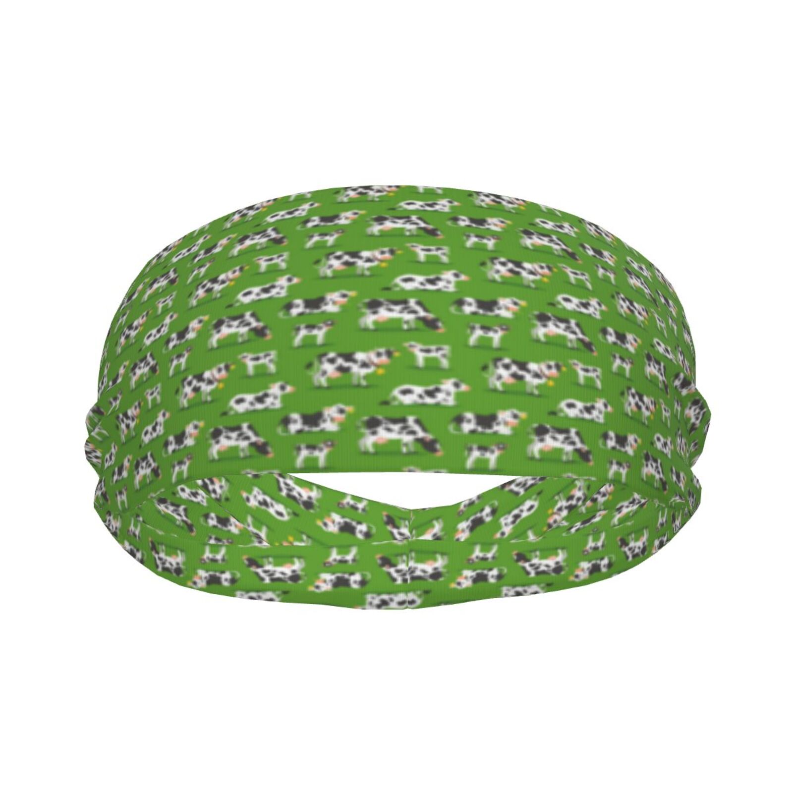 Realistic Cartoon Cute Cow Meadow Headbands for Women/Men, Elastic Wide ...