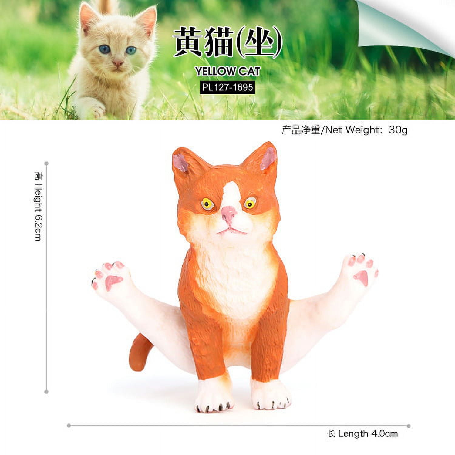 Realistic Cat Figurine Simulation Cat Desktop Cat Ornament PVC Cat ...