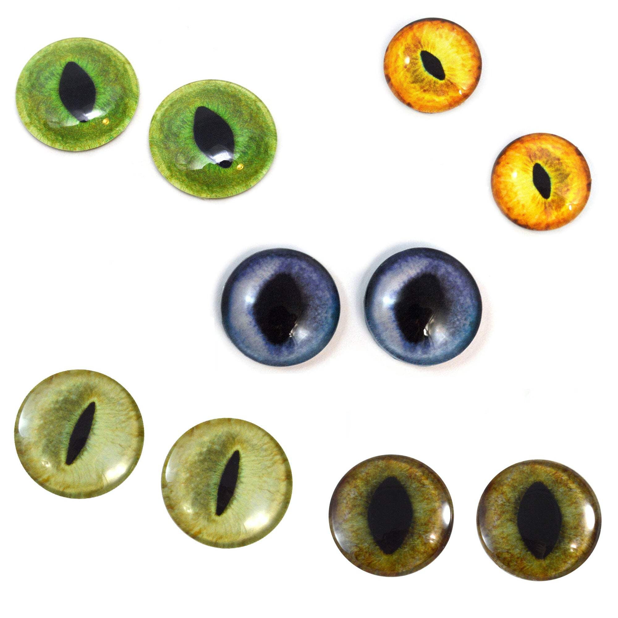 Realistic Cat Glass Eyes Bundle - 5 Pairs - Walmart.com