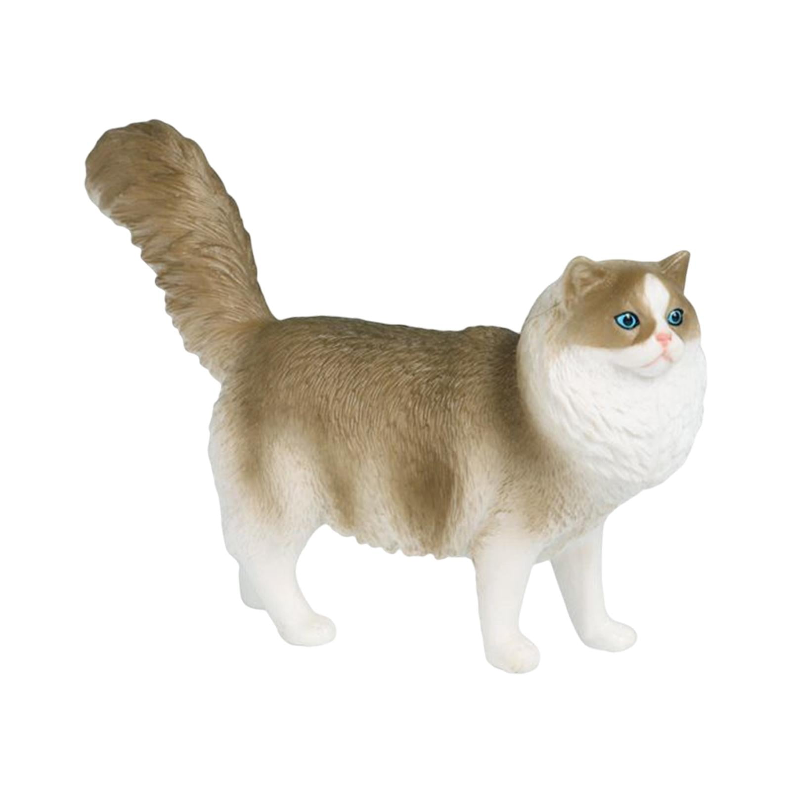 Realistic Cat Model Figurine Small Animals Figures Cat Model Ornaments ...