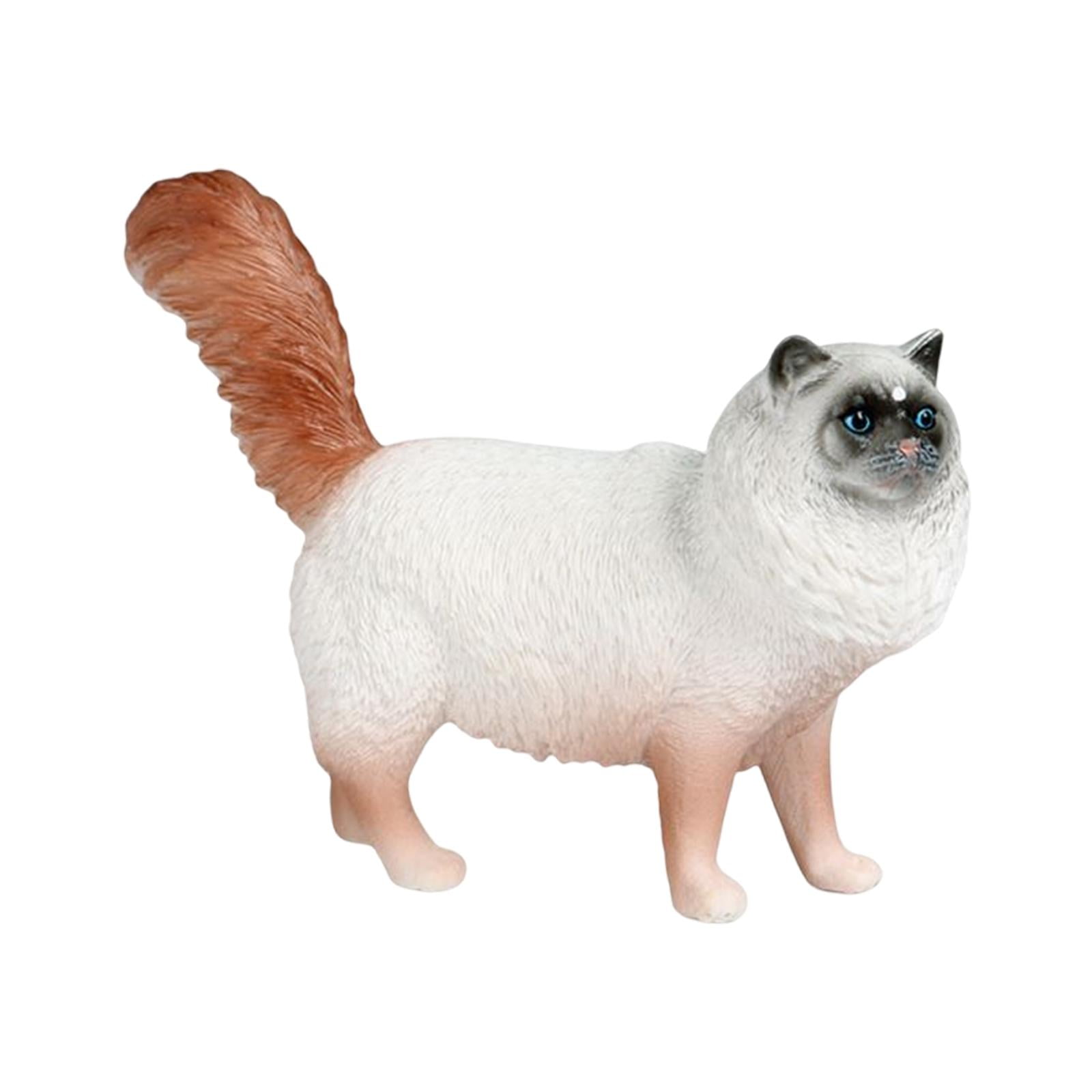 Realistic Cat Model Figurine Small Animals Figures Cat Model Ornaments ...